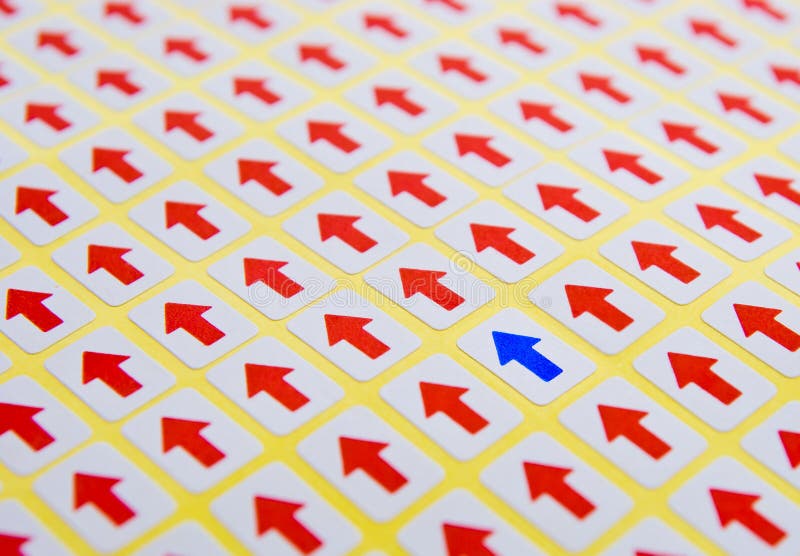 Blue Arrow & Red Arrows Stock Image - Image of blue, outstanding: 24763277