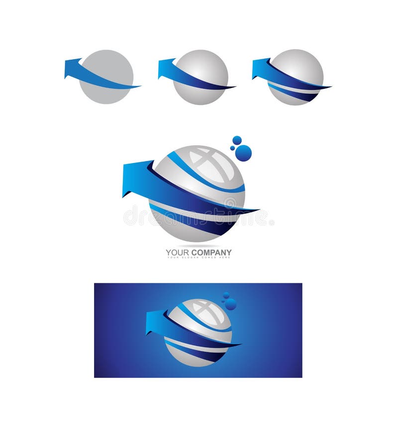 Business Sphere 3d Corporate Logo Icon Design Stock Vector ...