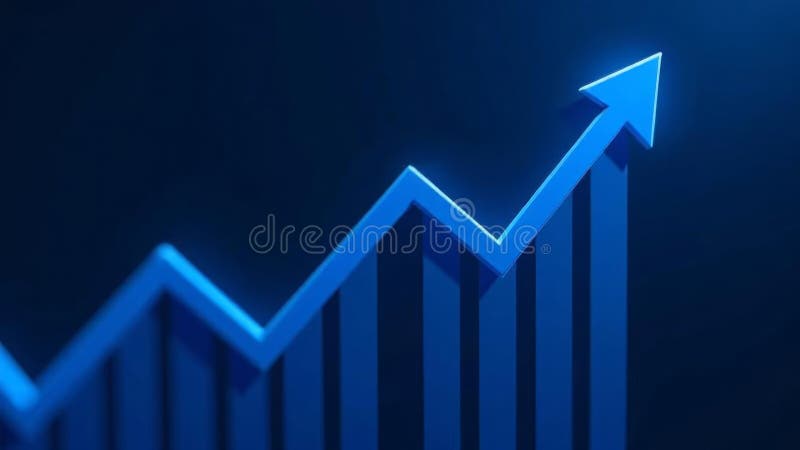 Blue Arrow Stock Direction Up Stock Illustration - Illustration of ...