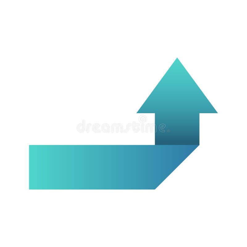 Blue Arrow To Turn Right or Left Icon Symbol or Button Stock Vector ...