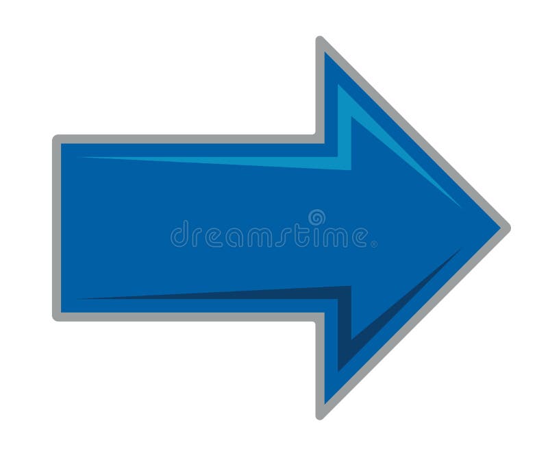 Blue arrow stock vector. Illustration of white, forward - 99133602