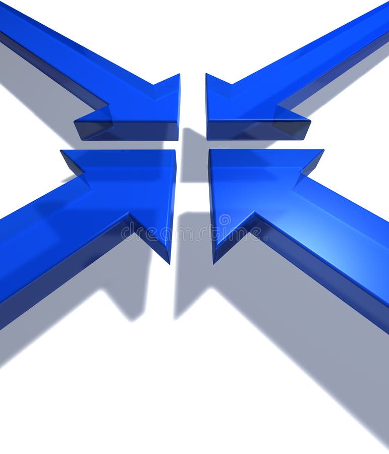 Blue Arrows. Vector Illustration Stock Vector - Illustration of ...