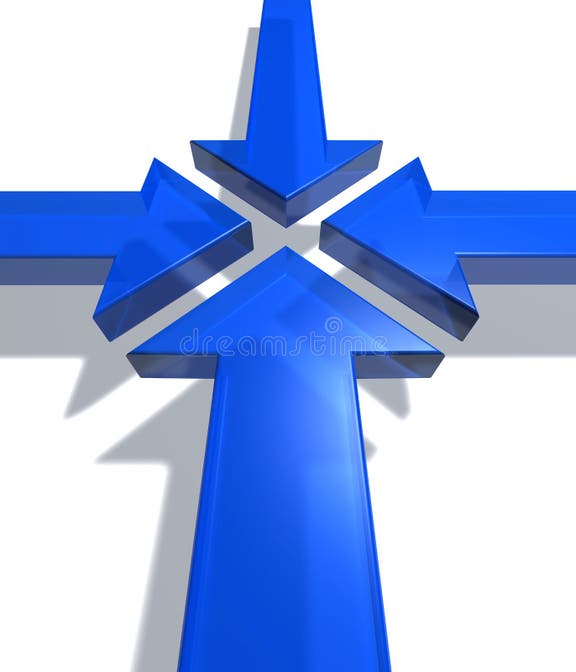 Blue arrows stock illustration. Illustration of connection - 9600019