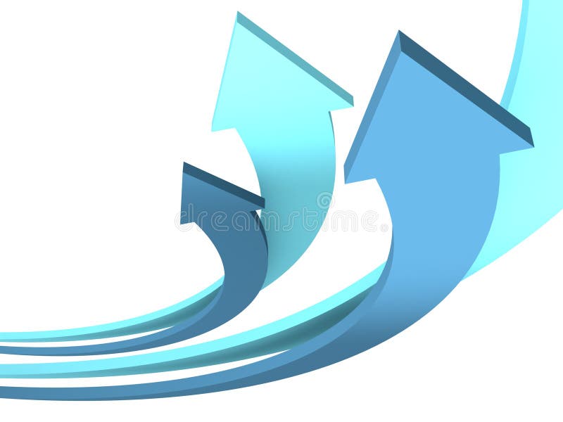 Blue spiral arrow 3D stock vector. Illustration of creative - 28618734