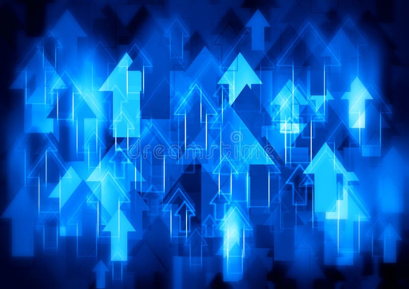 Blue arrows background stock illustration. Illustration of backgrounds ...