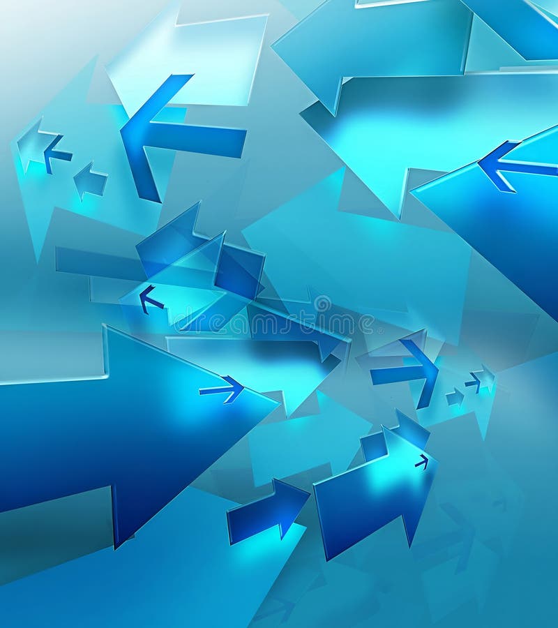 Blue arrows stock illustration. Illustration of backdrop - 44349678