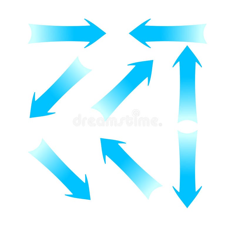 Blue arrows stock illustration. Illustration of blue - 86553641