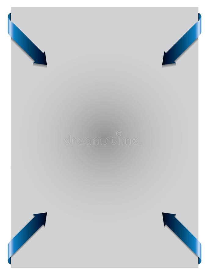 Blue arrows from corners stock vector. Illustration of nook - 13932308
