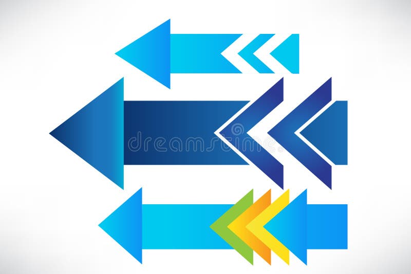 Blue Arrows Info-graphic Set Icons Image Vector Design Stock Vector ...