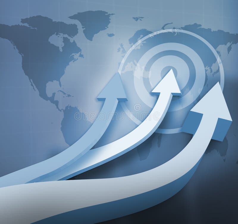 Arrow Pointing Up Graph World Map Stock Illustrations – 26 Arrow ...