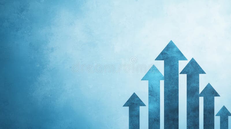 Blue Arrows Pointing Upward on Textured Background Symbolize Growth and ...