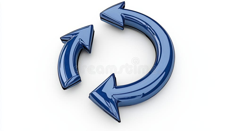 Blue Arrows Signifying Circular Motion and Continuous Movement Stock ...