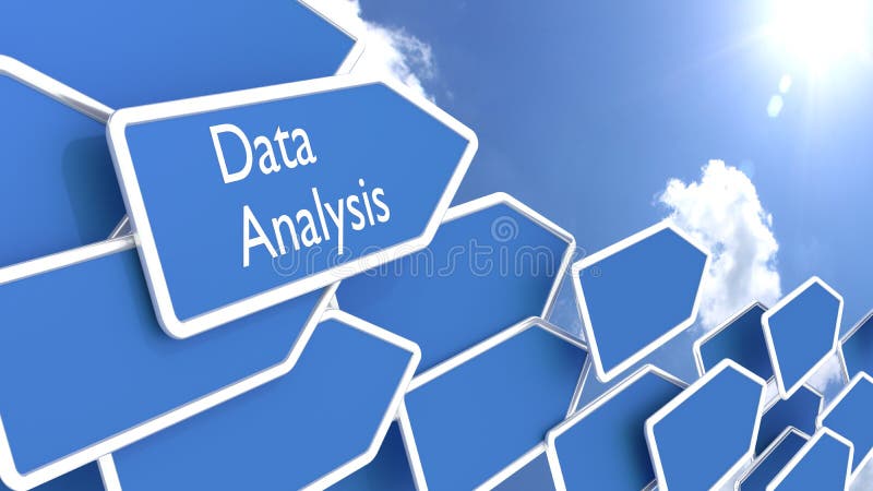 Blue Arrows with the Words Data Analysis Stock Illustration ...
