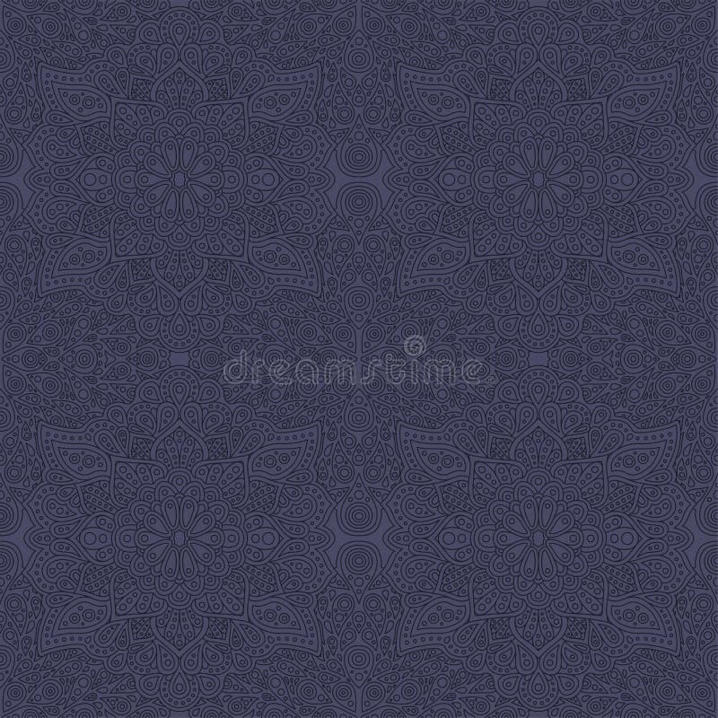 Dark Blue Seamless Pattern with Creepy Anglerfish Stock Vector ...