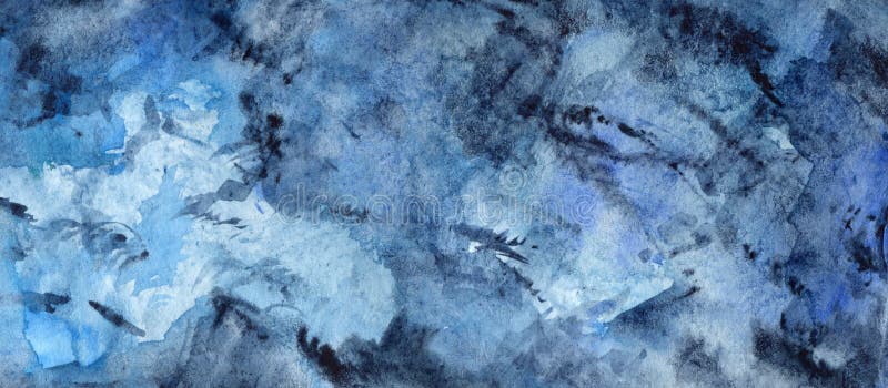 Blue Art Watercolor Solid Color Simple Universal Abstract Background ...