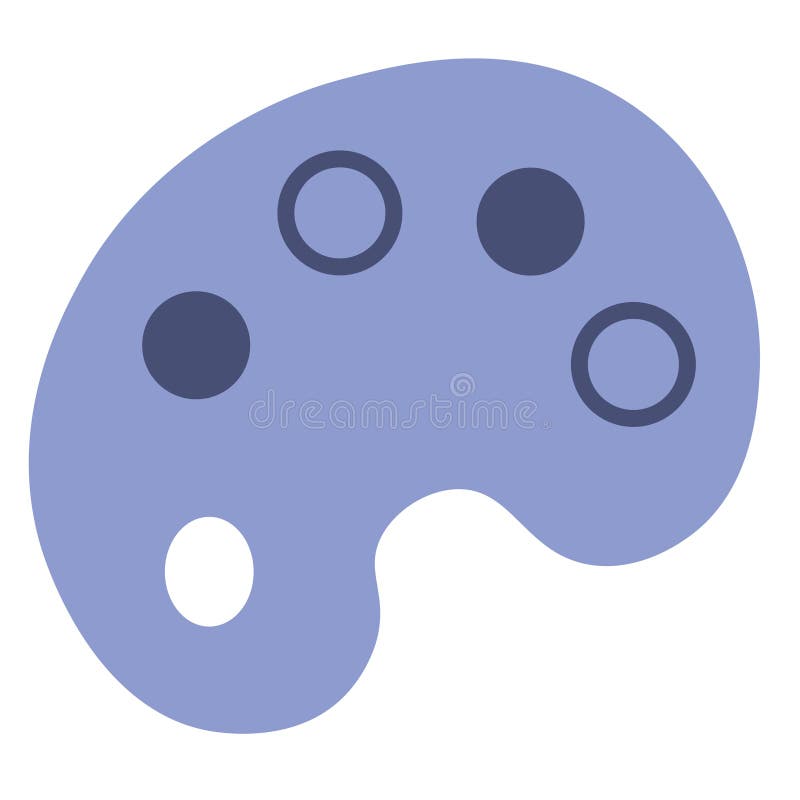 Blue Artist Palette Icon. Vector Stock Vector - Illustration of blue ...