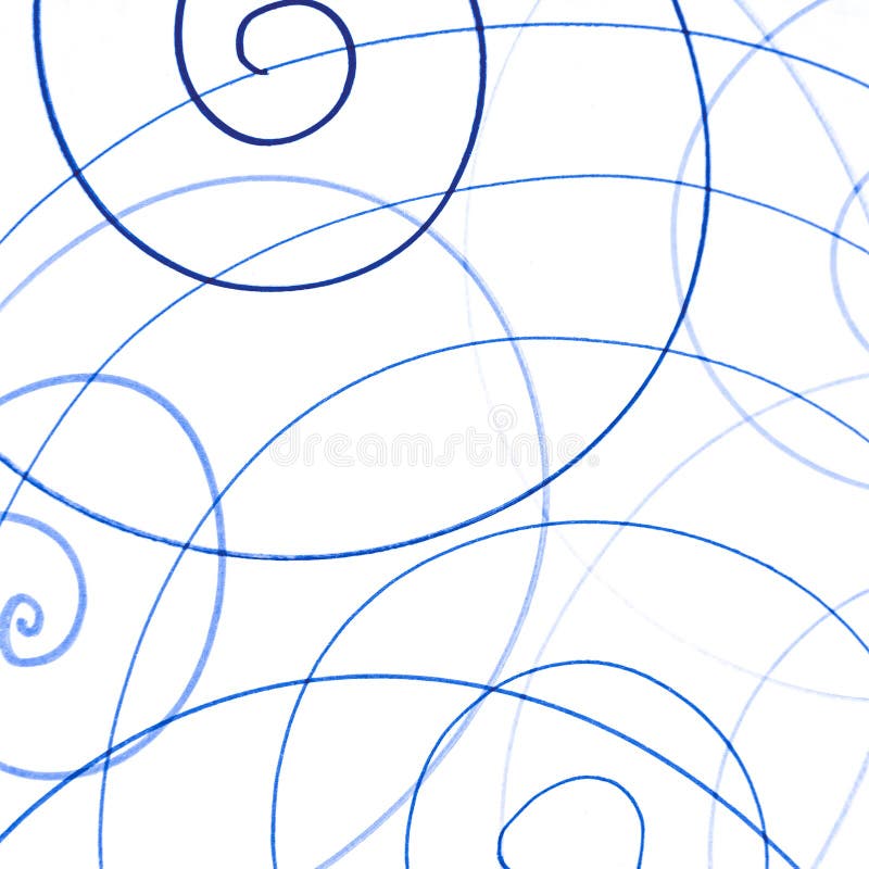 Blue Artistic Scribble Template. Random Pencil Stock Photo - Image of ...