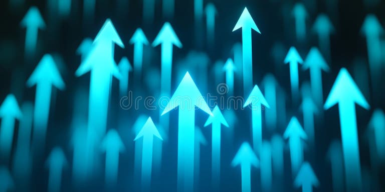 Blue Ascending Progress Indicators Representing Growth, Technological ...