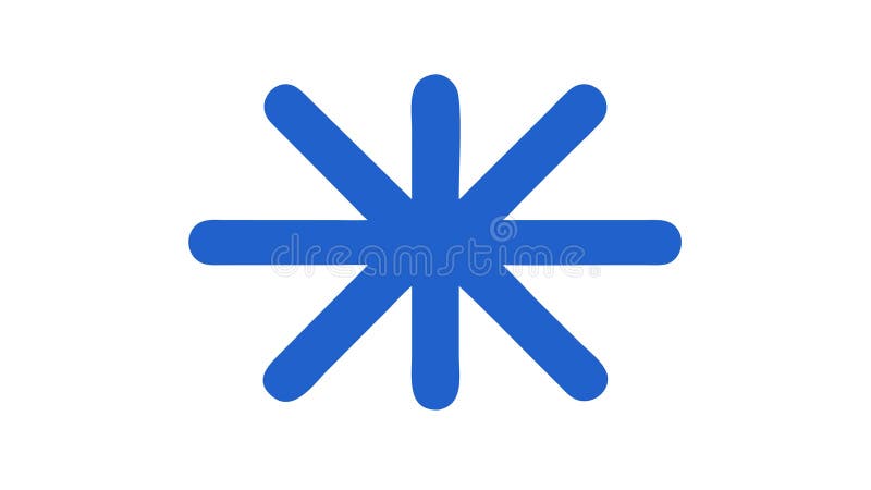 Blue Asterisk Snowflake Symbol , Vector Design Generative AI Stock ...