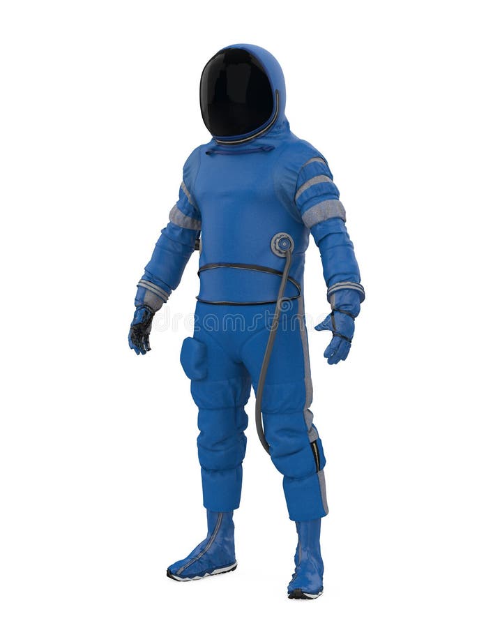 Blue Astronaut Isolated stock illustration. Illustration of person ...