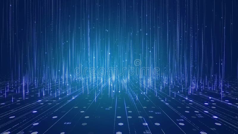 Blue Atmospheric High-tech LED Particles Stock Video - Video of ...