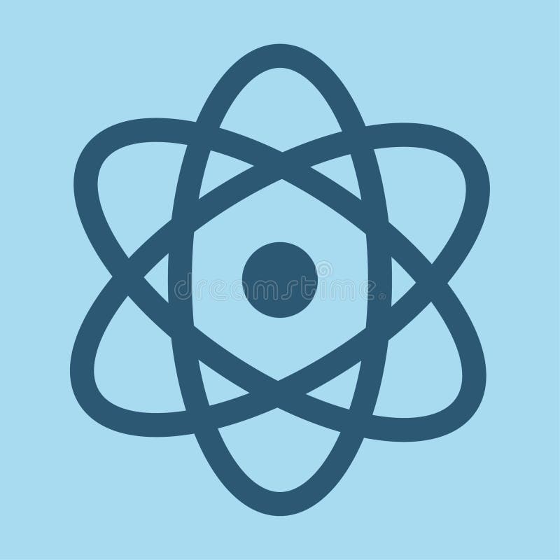 Blue Atom Aof Science Design Stock Vector - Illustration of atom, icon ...