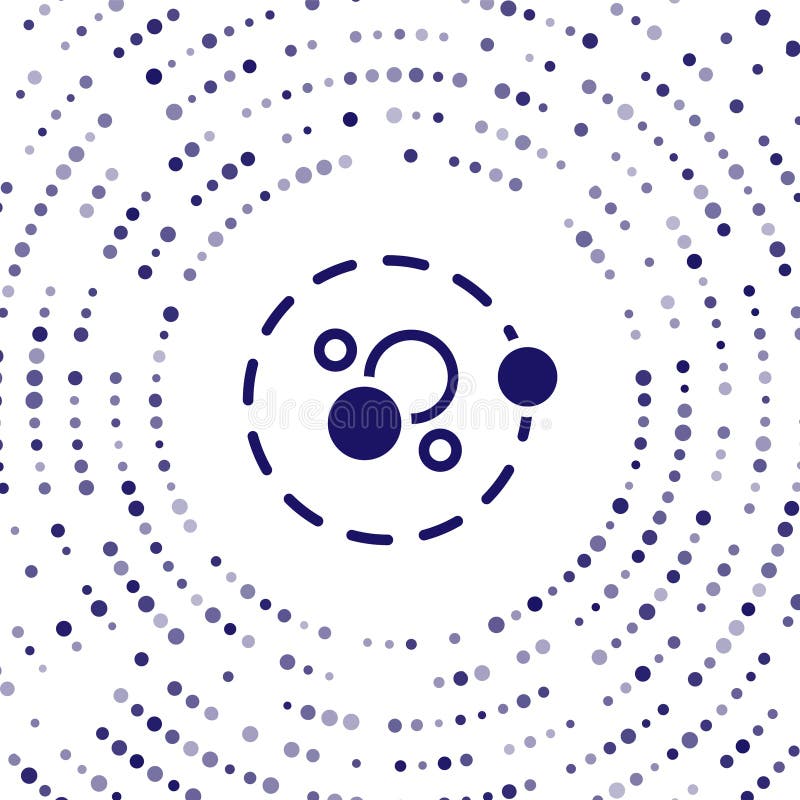 Blue Atom Icon Isolated on White Background. Symbol of Science ...