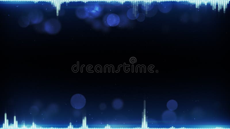 Blue Audio Waveform and Free Space Abstract Technology Background Stock ...