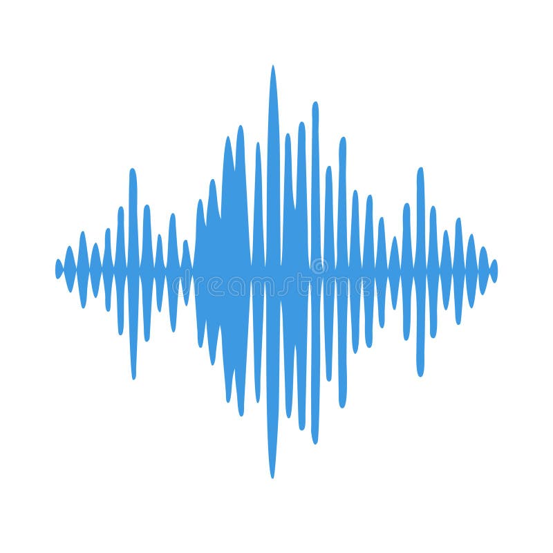 Blue Audio Waveform Vector Art Sound Visualization Graphic Stock Image ...