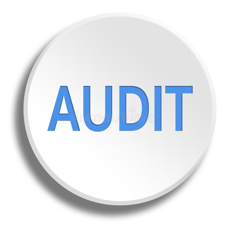 Audit Button Shows Auditor Validation Or Inspection Stock Illustration ...