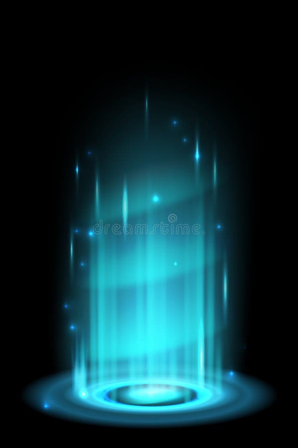 Blue Aura Circles. Magic Glowing Stock Vector - Illustration of round ...