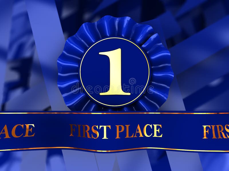 First place ribbon stock illustration. Illustration of painting - 17646592