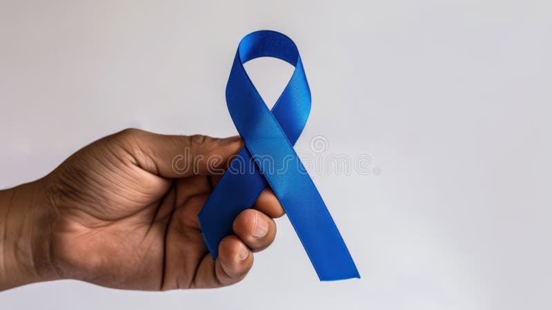 The Blue Awareness Ribbon.AI Generated Image Stock Photo - Image of ...