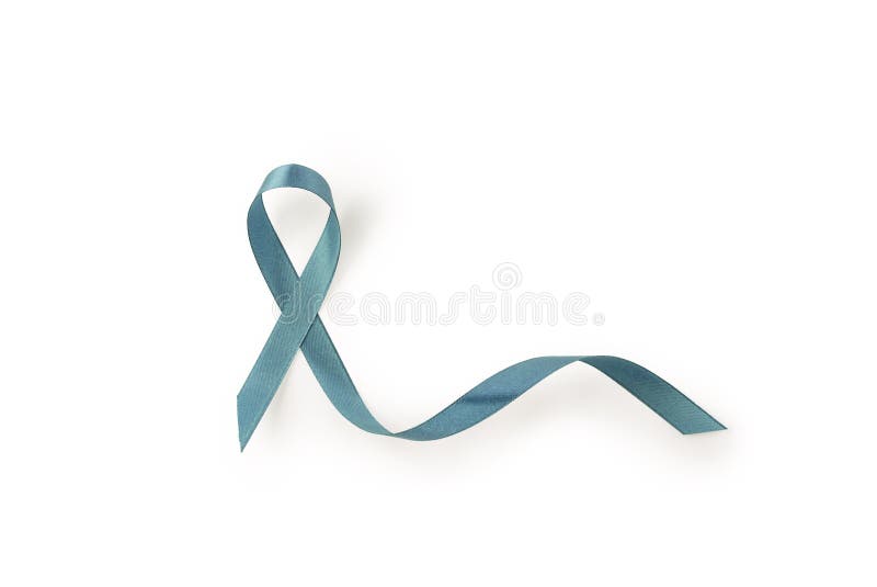 Blue Awareness Ribbon on Textured Fabric for Social Support Campaigns ...