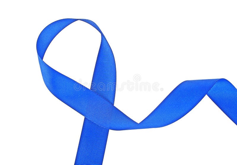 Blue Awareness Ribbon on White Background Stock Image - Image of ribbon ...
