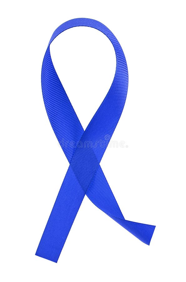 Blue Awareness Ribbon On White Background Stock Image - Image of ribbon ...