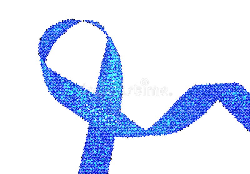 Blue Awareness Ribbon on White Background Stock Image - Image of ribbon ...
