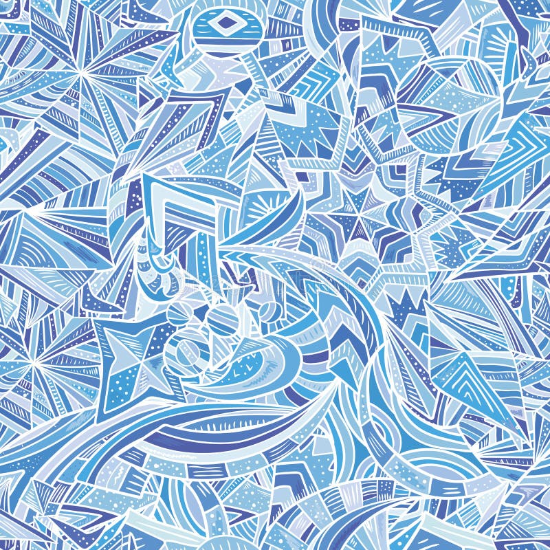 Blue aztec style pattern stock vector. Illustration of decorative ...