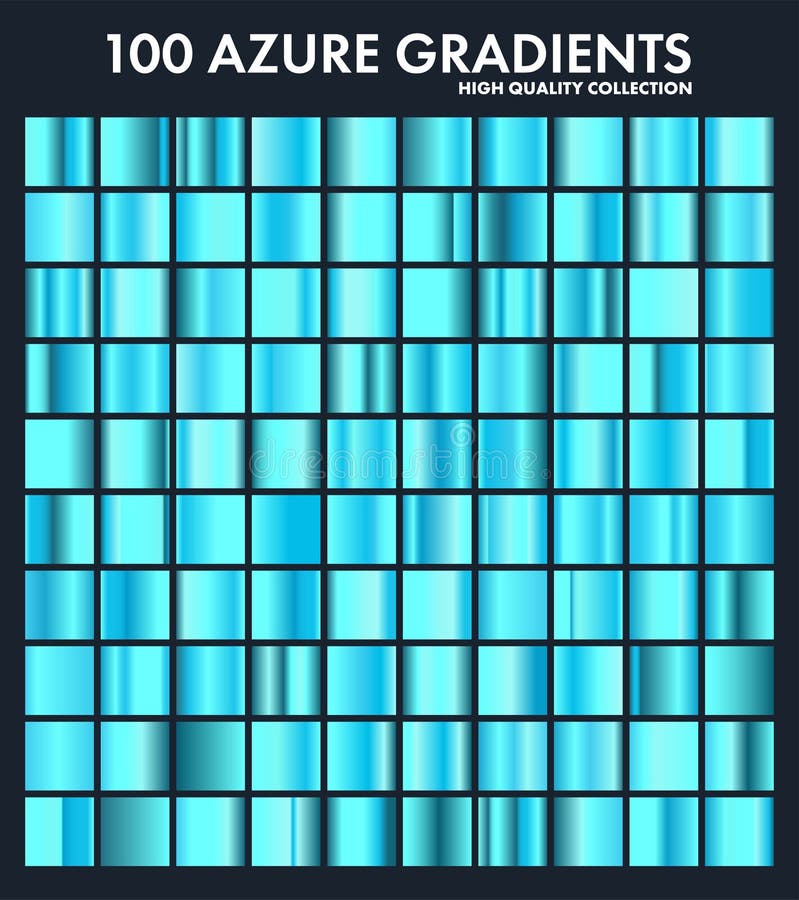 Blue, Azure Chrome Gradient Set,pattern,template.Water,sky Colors for ...