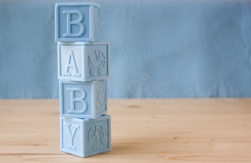 Blue Baby Blocks stock image. Image of alphabet, blocks - 74886477