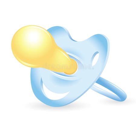 Blue baby dummy stock vector. Illustration of blue, quiet - 20919636