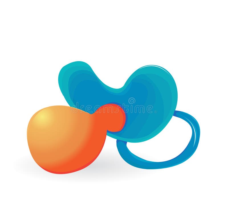 Blue baby dummy stock vector. Illustration of newborn - 29681336