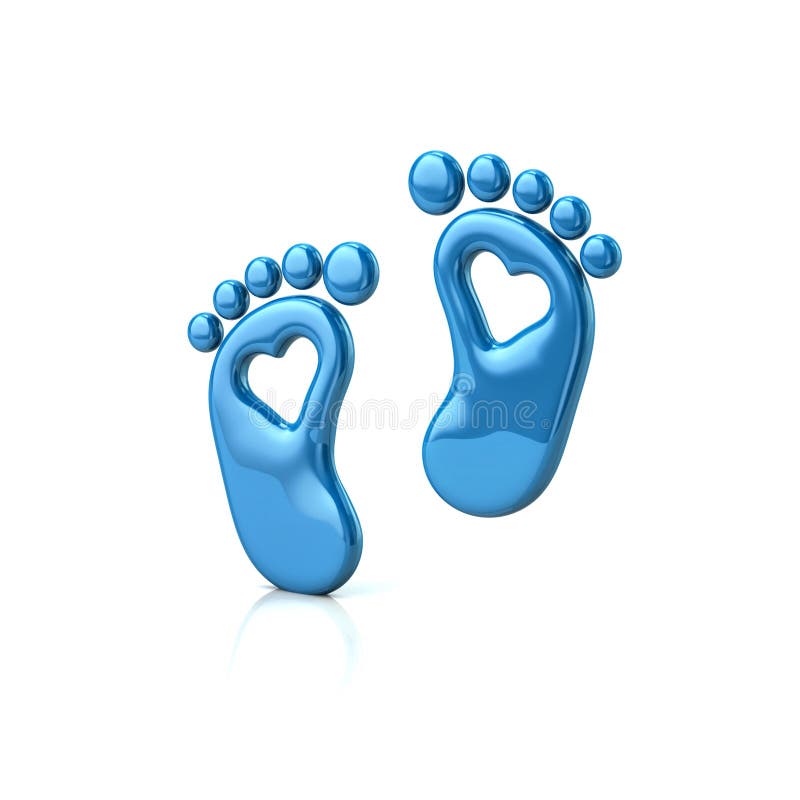 Blue Baby Feet Print