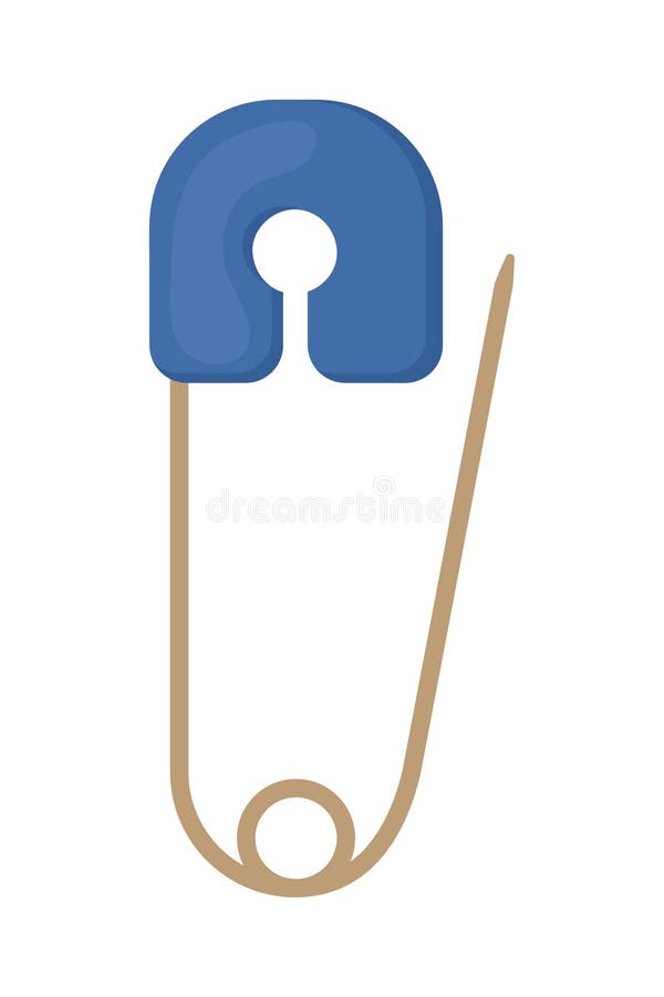 Blue baby pin stock vector. Illustration of blue, icon - 273091015