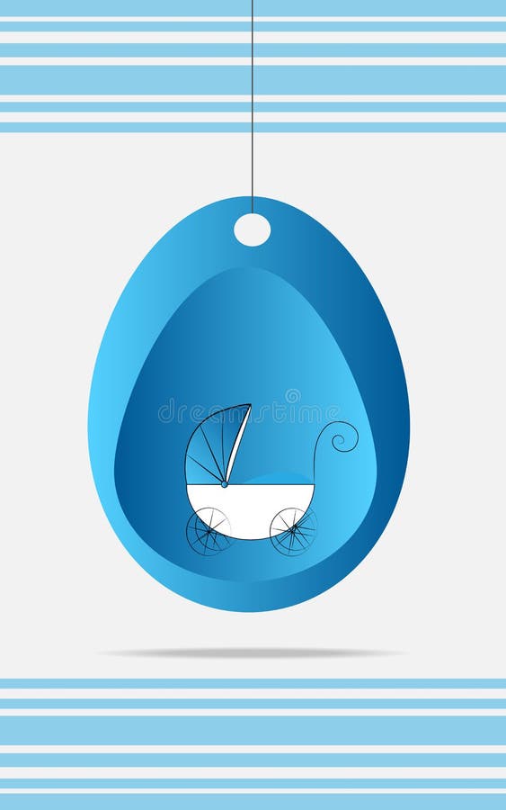 Blue Baby Stroller Background Stock Vector - Illustration of parents ...