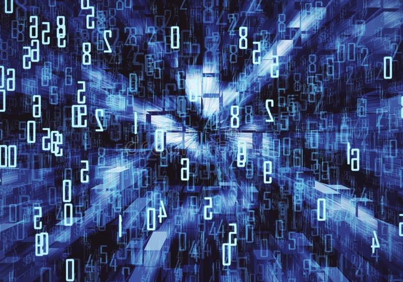 Blue backdrop with digits stock illustration. Illustration of ...