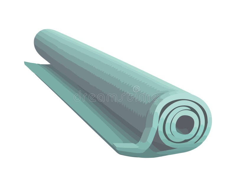 Blue Backdrop Illustrates Isolated Yoga Exercise Mat Stock Vector ...