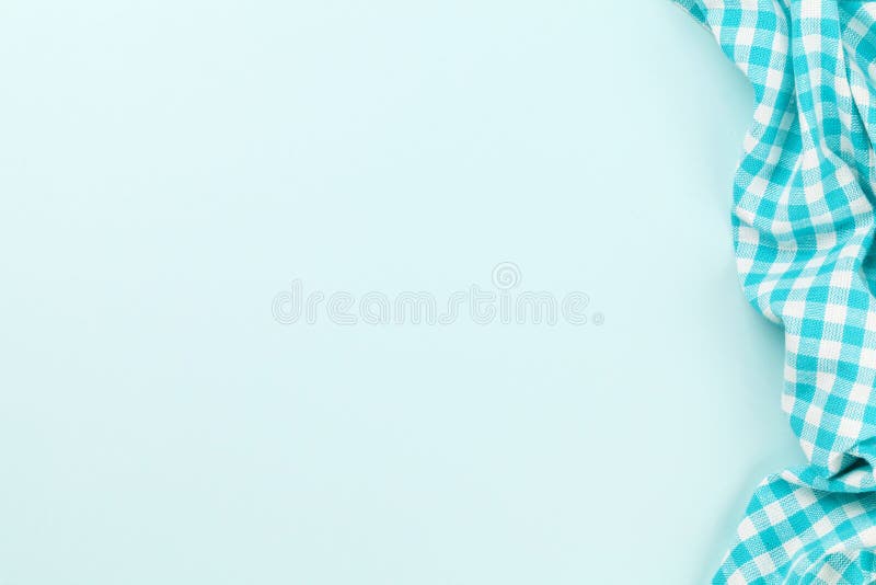 Blue Backdrop with Kitchen Towel Stock Image - Image of crockery, blue ...