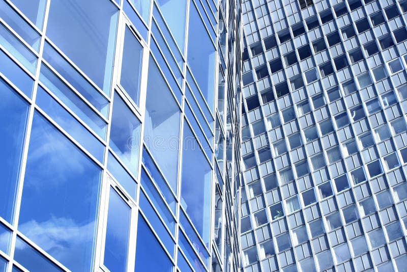 Blue building stock image. Image of tall, facade, office - 14611917