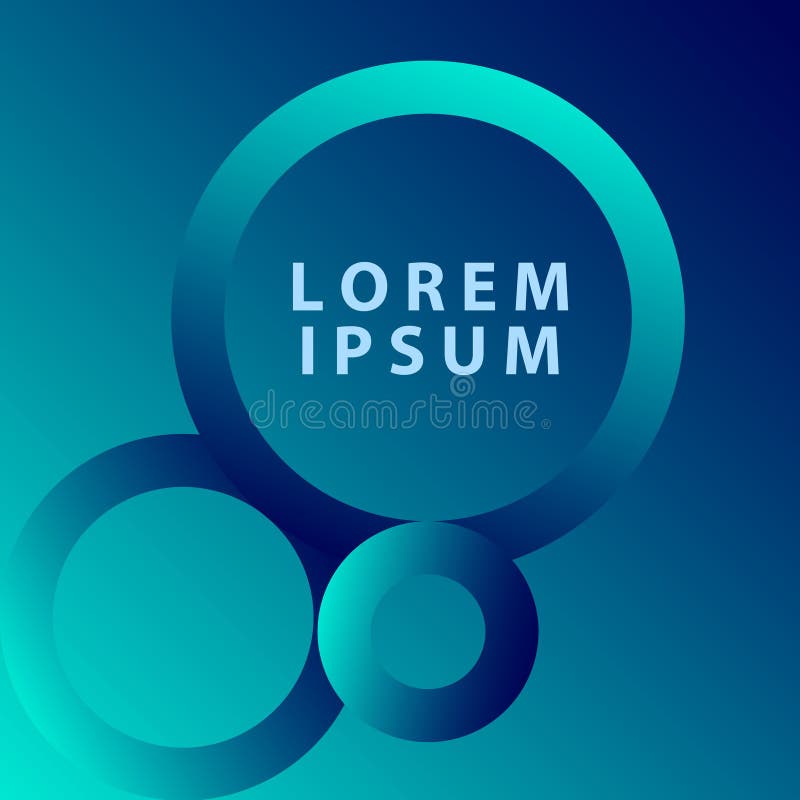 Abstract Background with Element Circle and Gradiet Dark Blue Stock ...